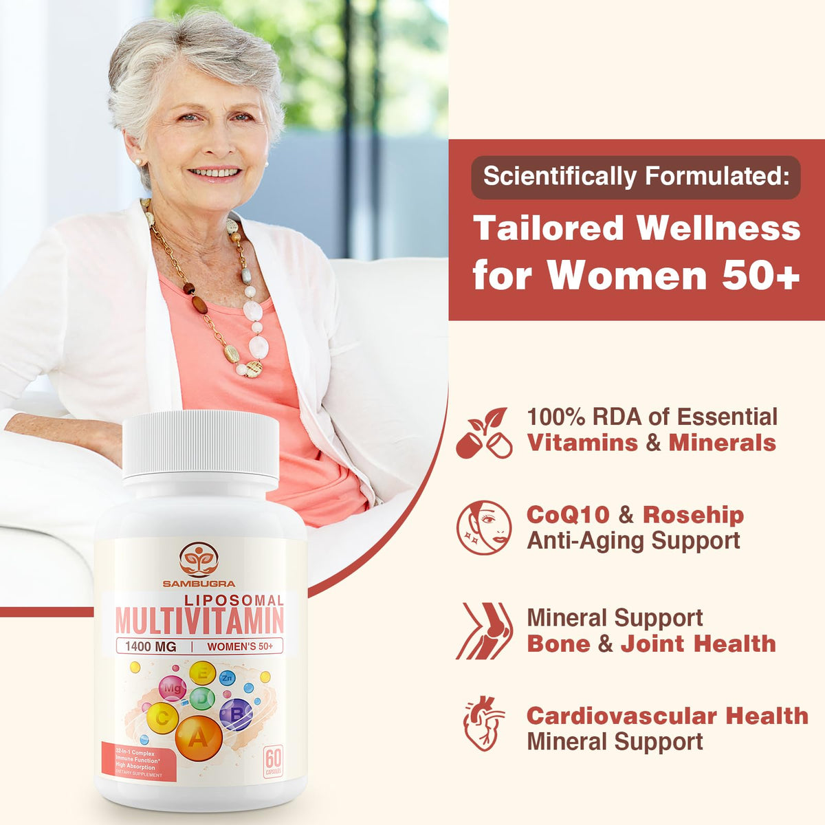 Liposomal multivitamin for women