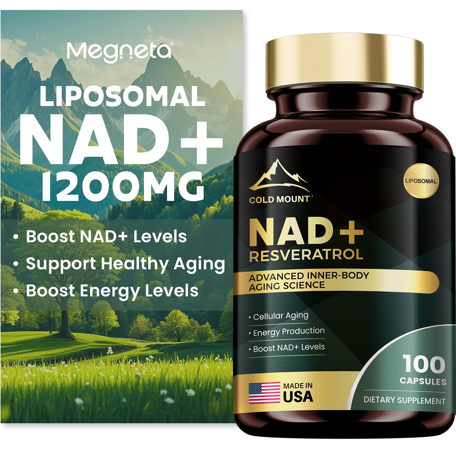 Liposomal NAD+ 1200 mg capsules