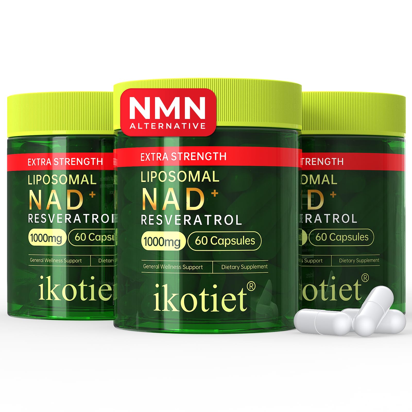 Liposomal NAD+ antioxidant capsules