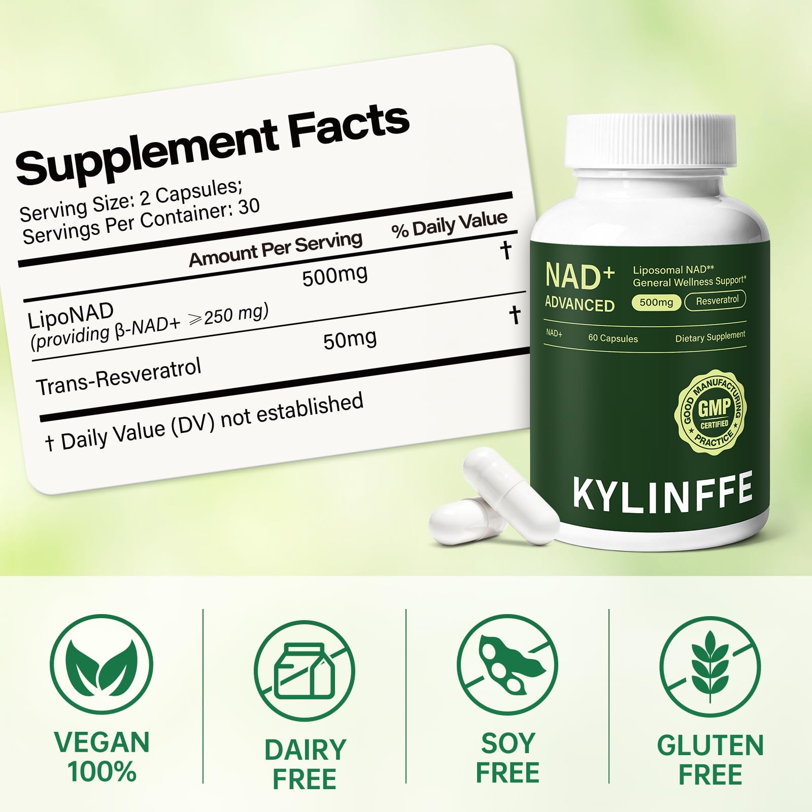Liposomal NAD for enhanced absorption