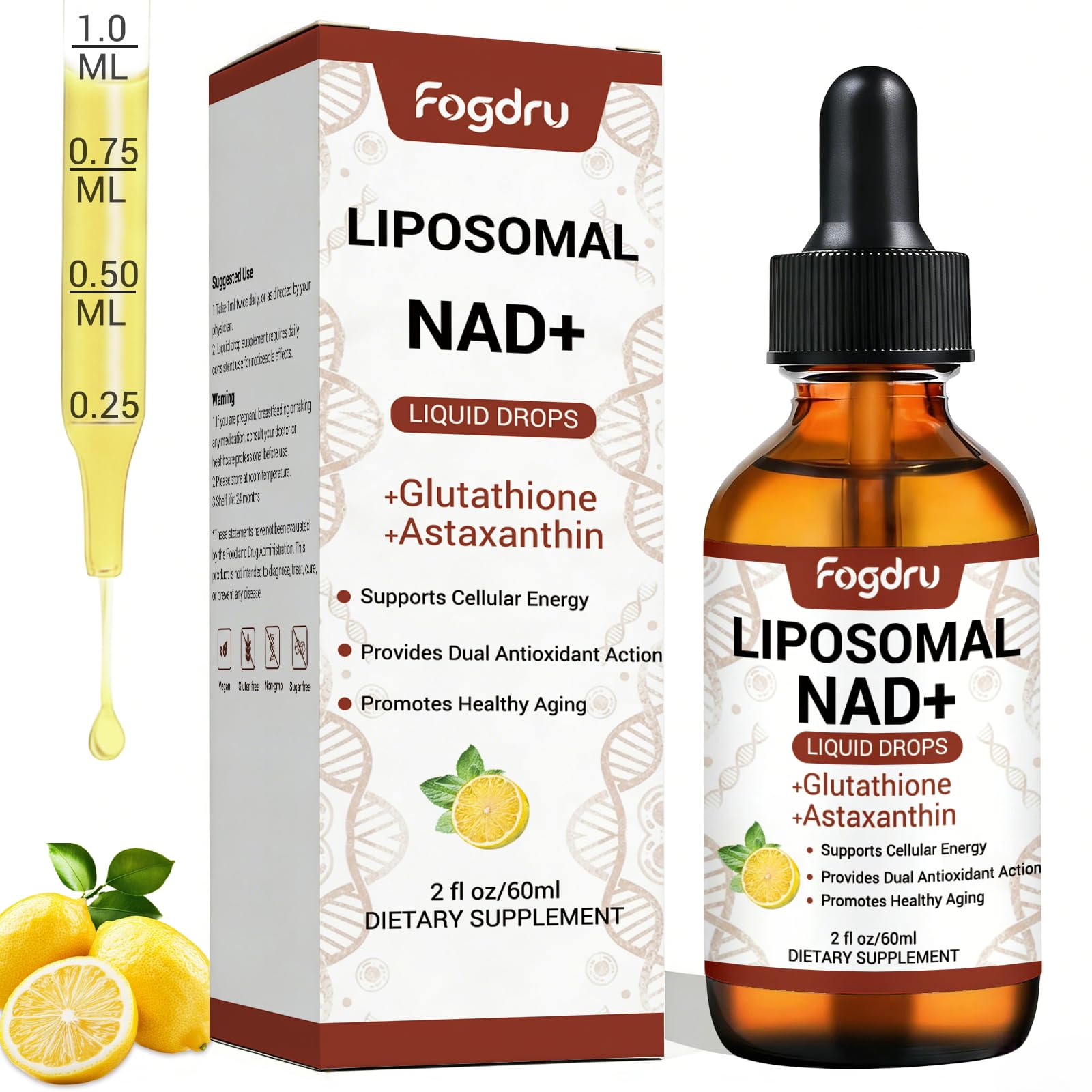 Liposomal NAD+ liquid drops benefits