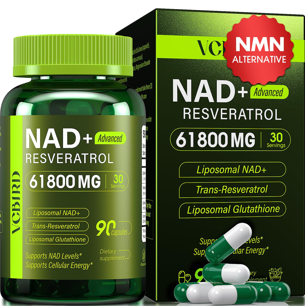 Liposomal NAD Resveratrol capsules