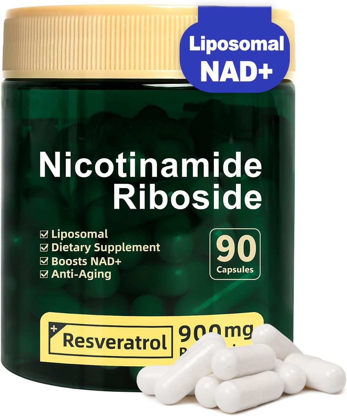 Liposomal NAD+ supplement for energy