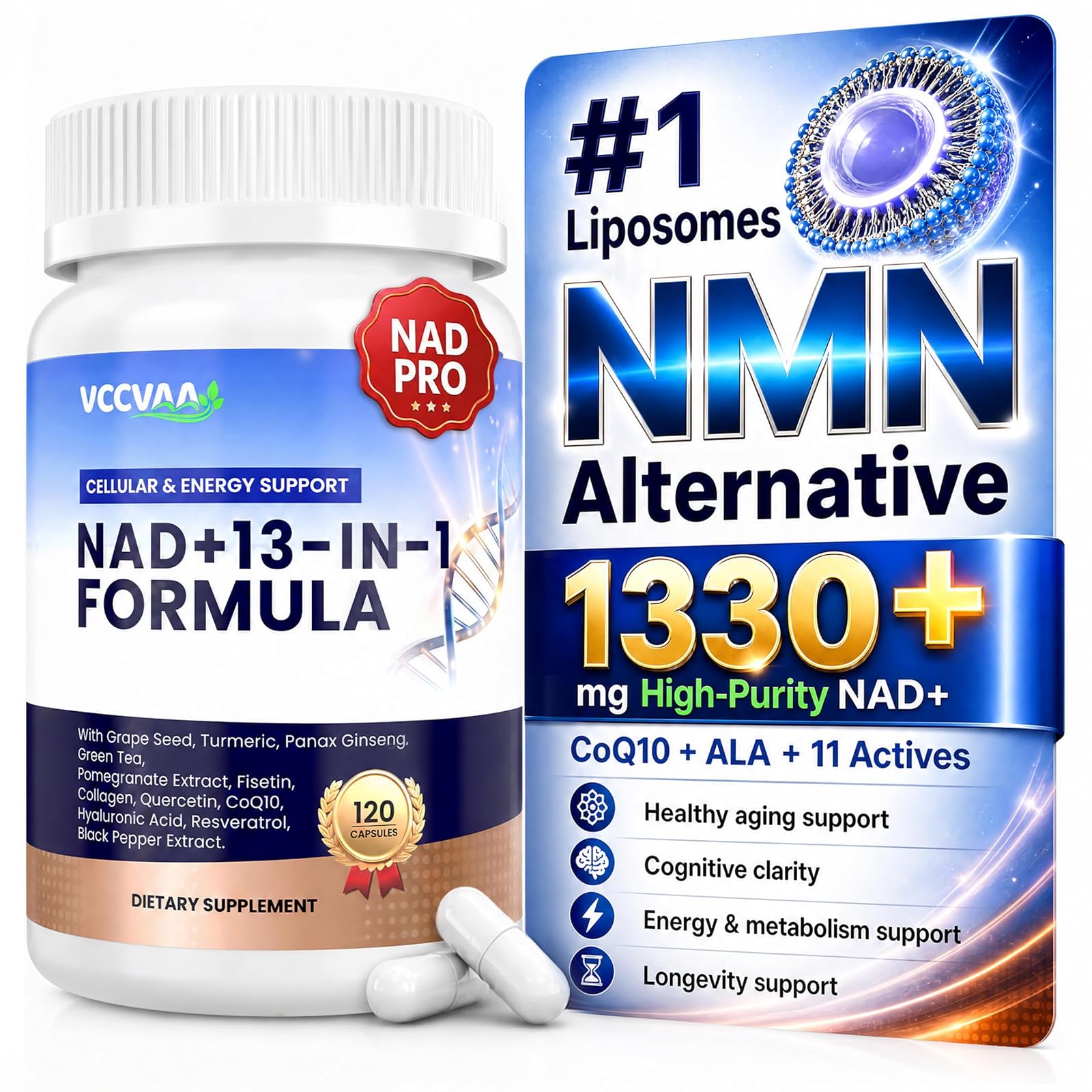 Liposomal NAD supplement for energy