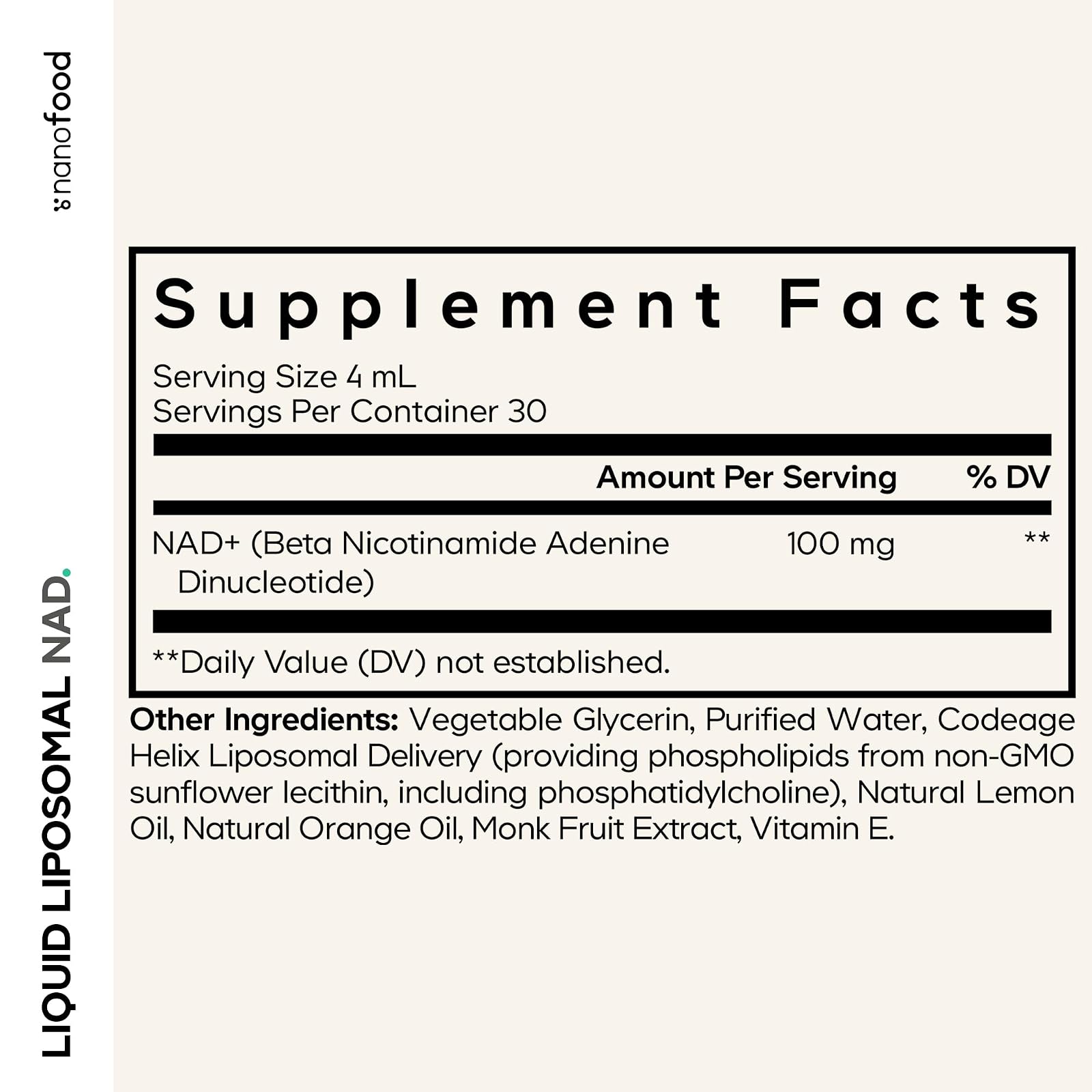 Liposomal NAD with monk fruit