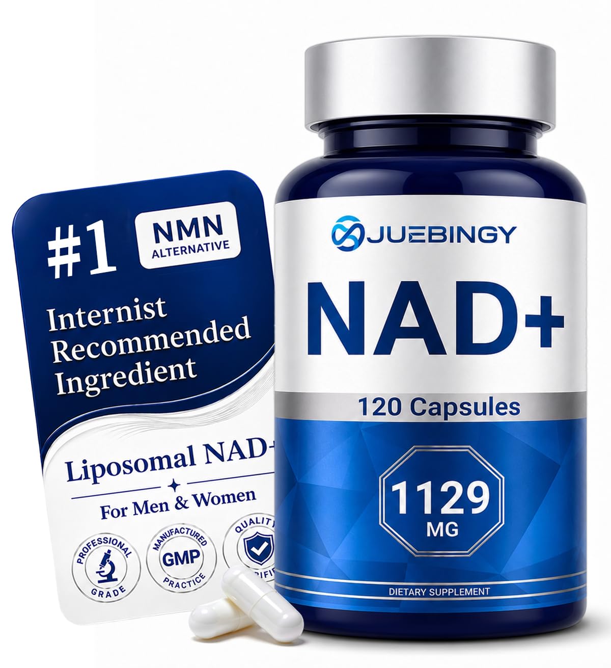 Liposomal NAD+ with Resveratrol capsules