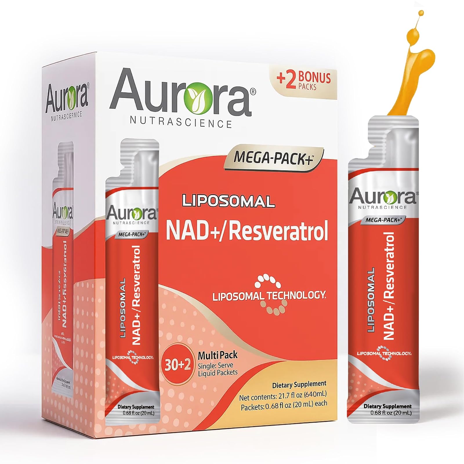 Liposomal NAD+ with Resveratrol packets
