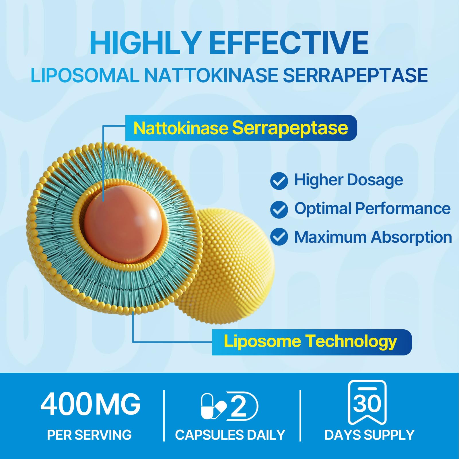 Liposomal Nattokinase capsules for better digestion