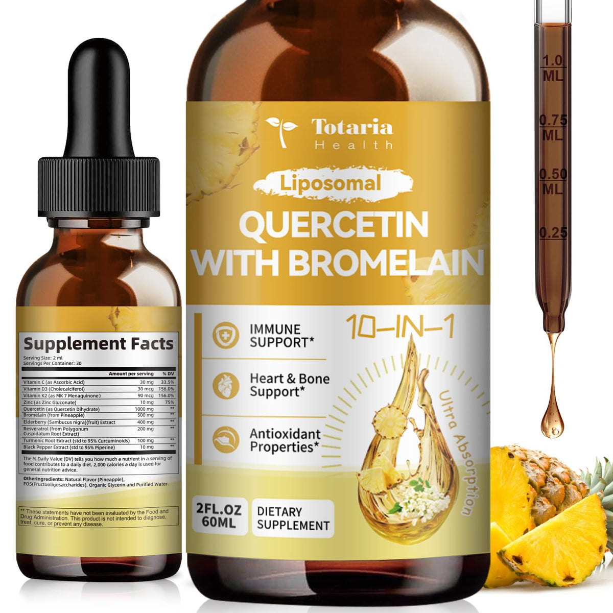 Liposomal Quercetin with Bromelain
