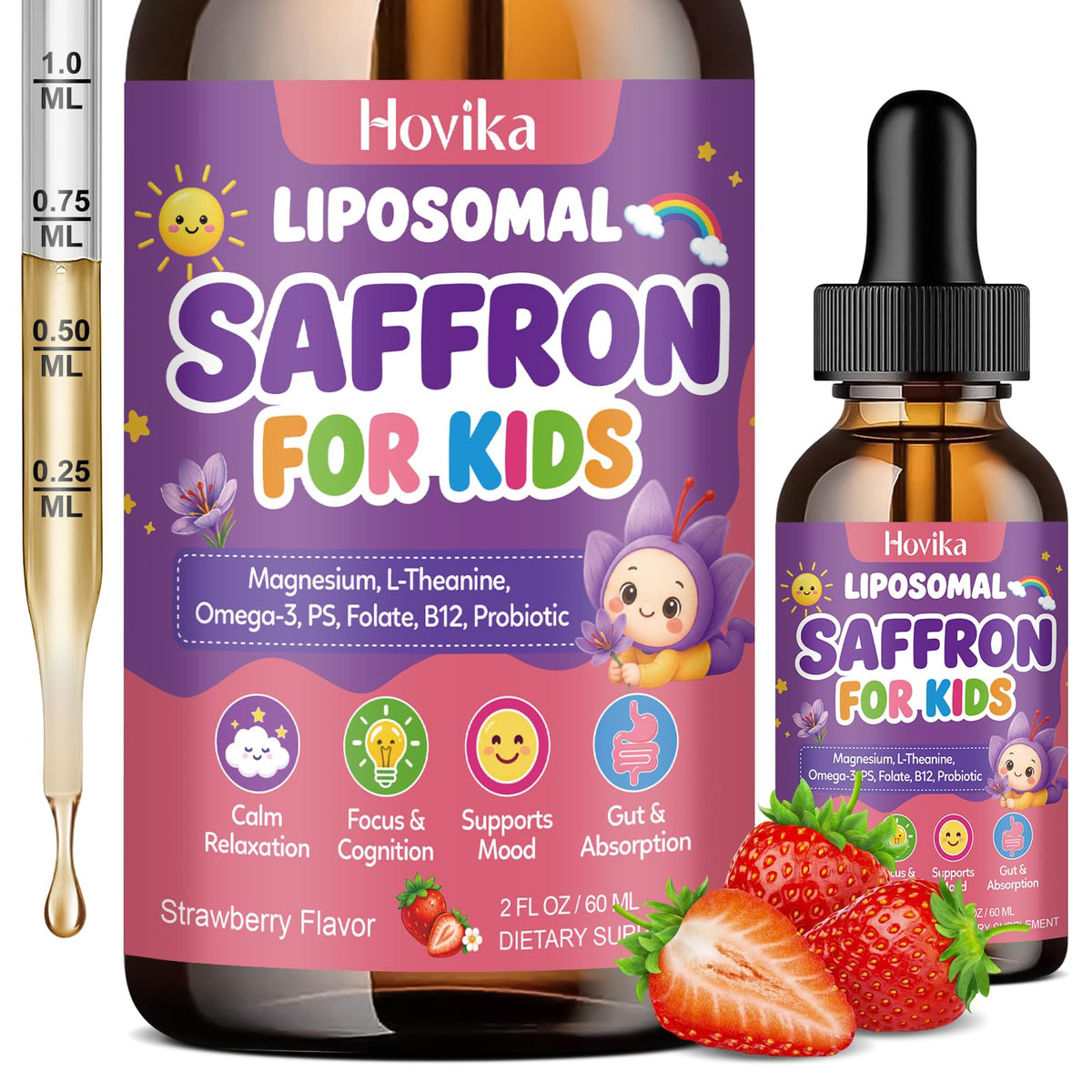 Liposomal saffron drops for kids