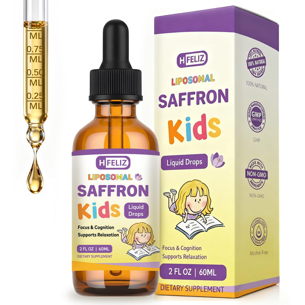 Liposomal saffron drops for mood support