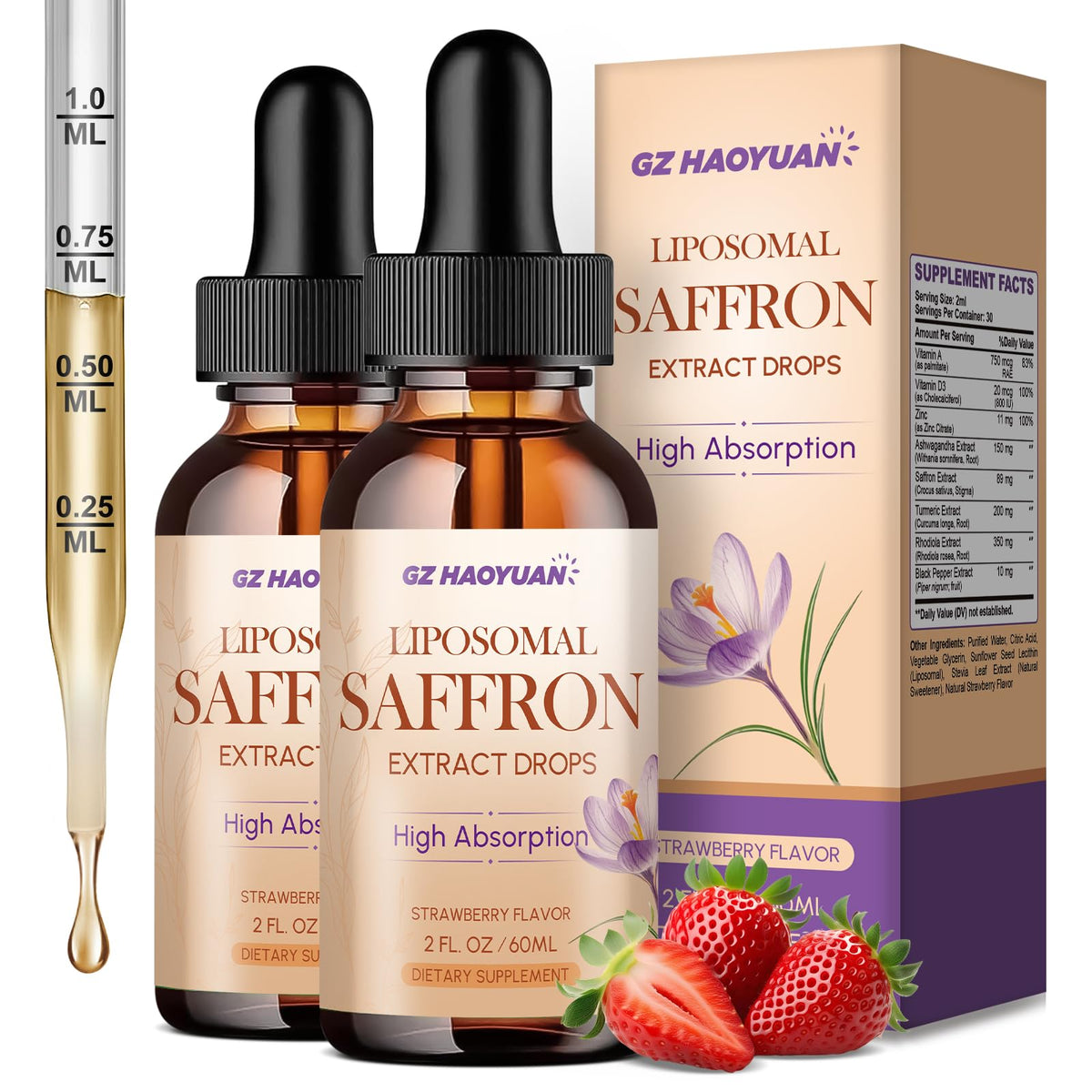 Liposomal saffron multivitamins for wellness