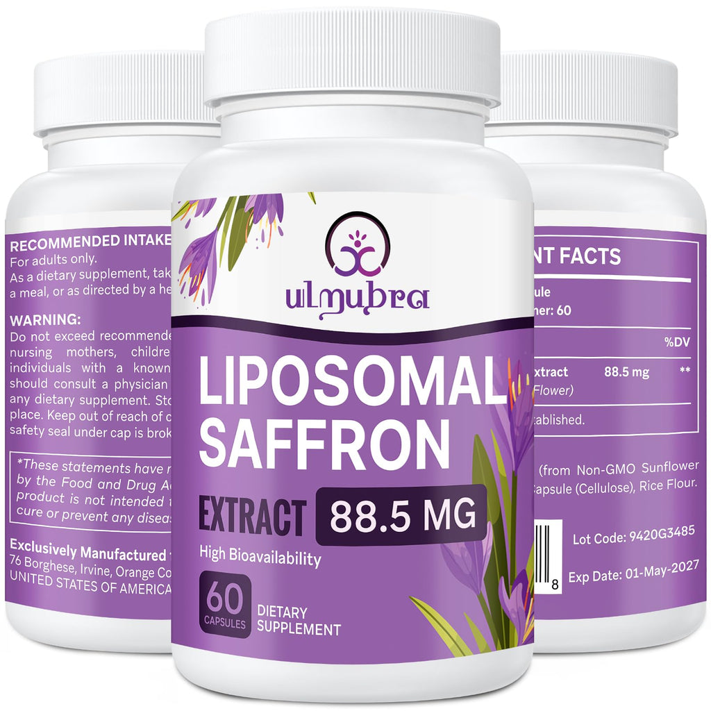 Liposomal saffron supplements for mood