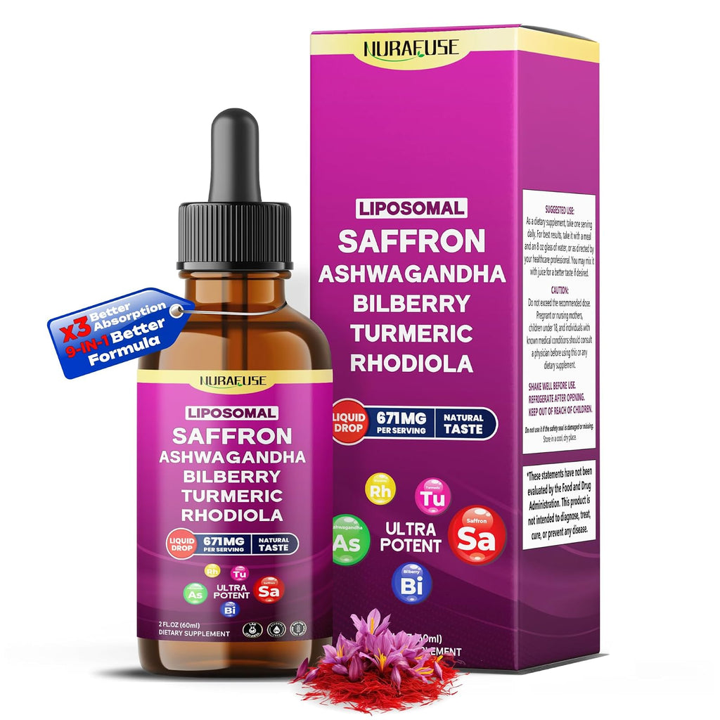 Liposomal saffron turmeric curcumin extract
