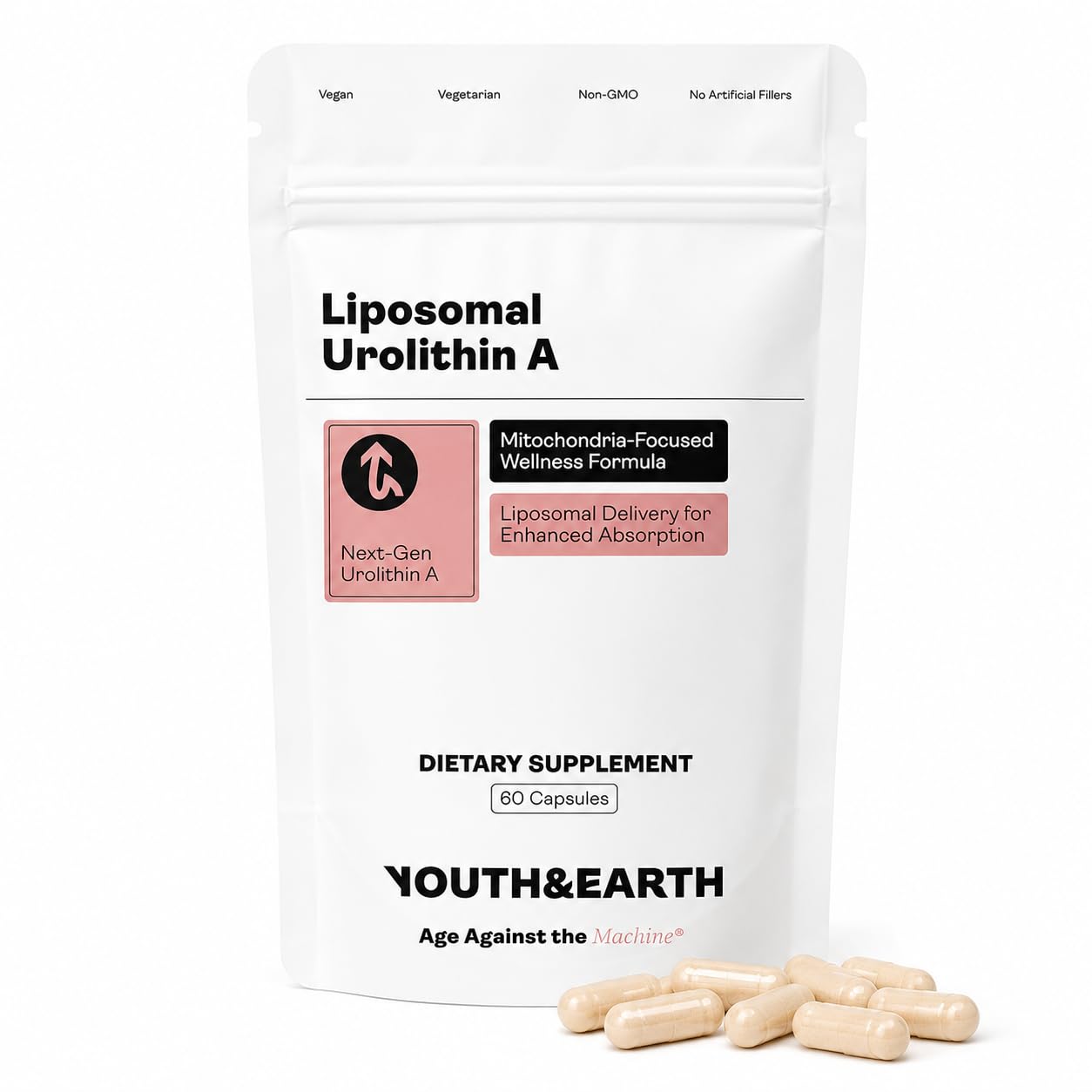 Liposomal Urolithin A capsules for energy