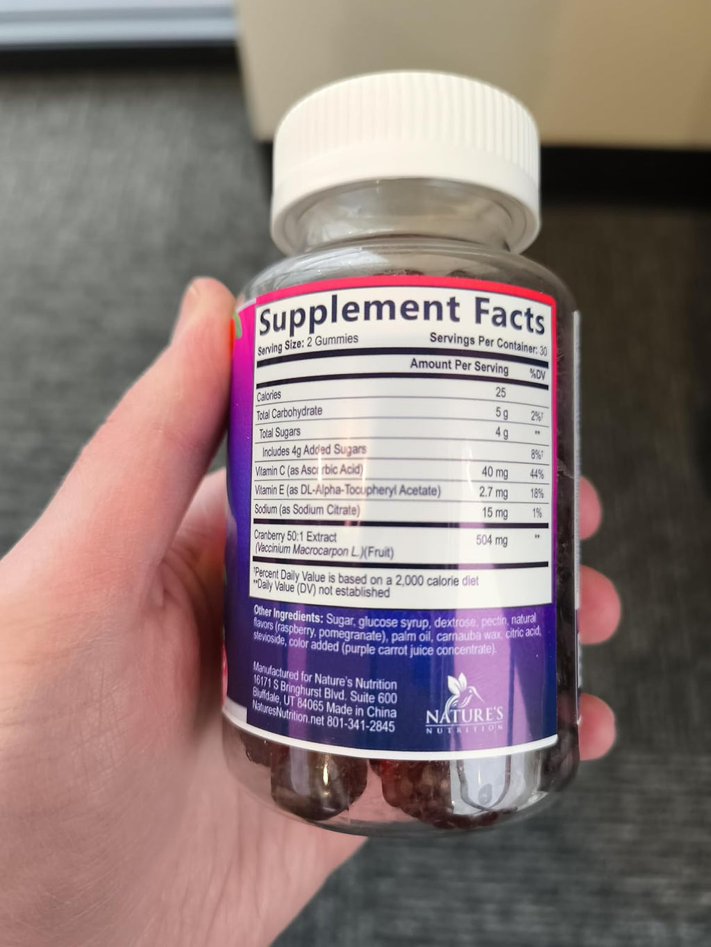 liposomal vitamin C cranberry extract