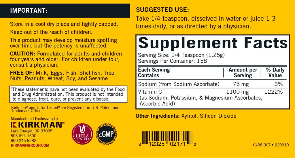 Liposomal vitamin C for better absorption