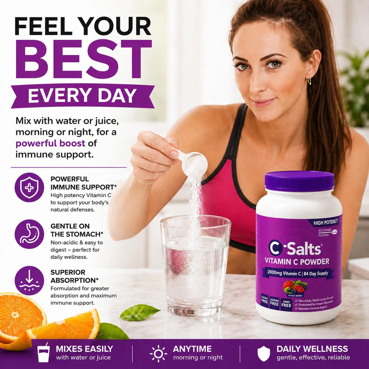 Liposomal vitamin C for better absorption