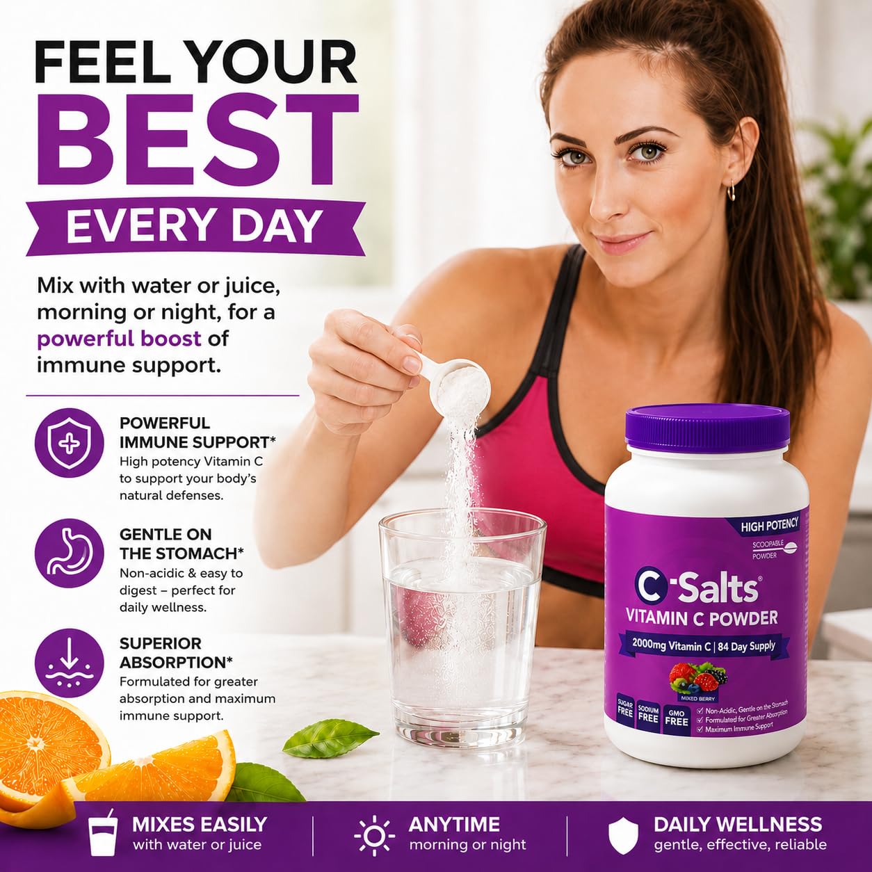 Liposomal vitamin C for better absorption