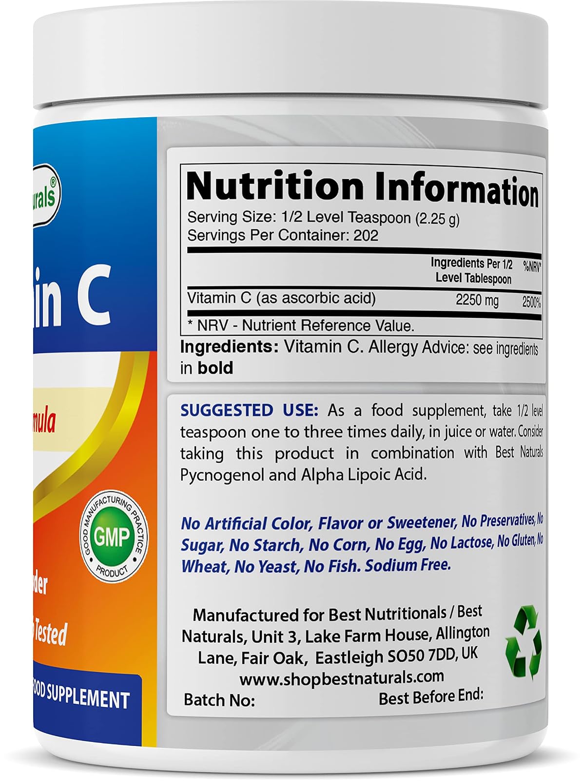 Liposomal vitamin C for better absorption