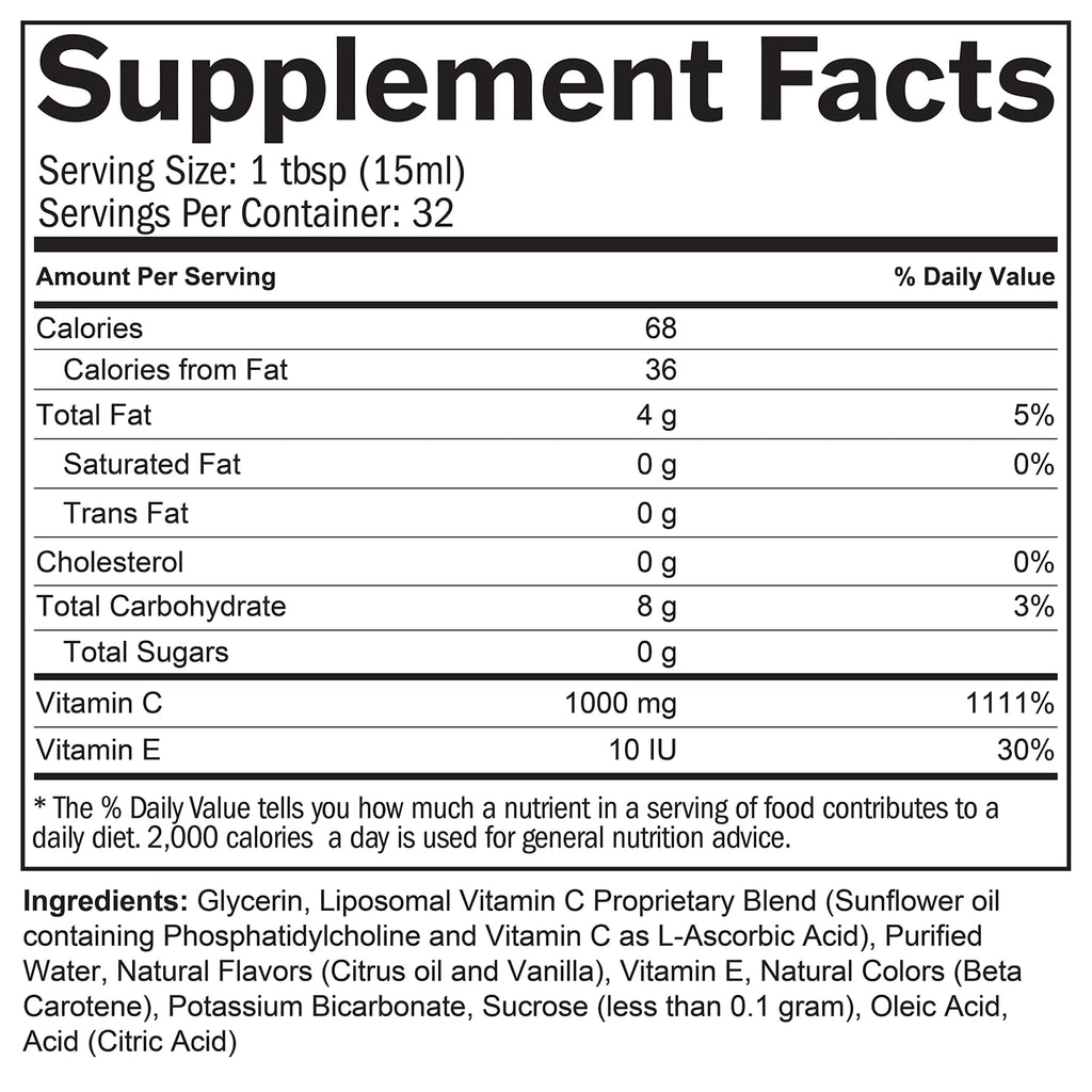 Liposomal Vitamin C for better bioavailability