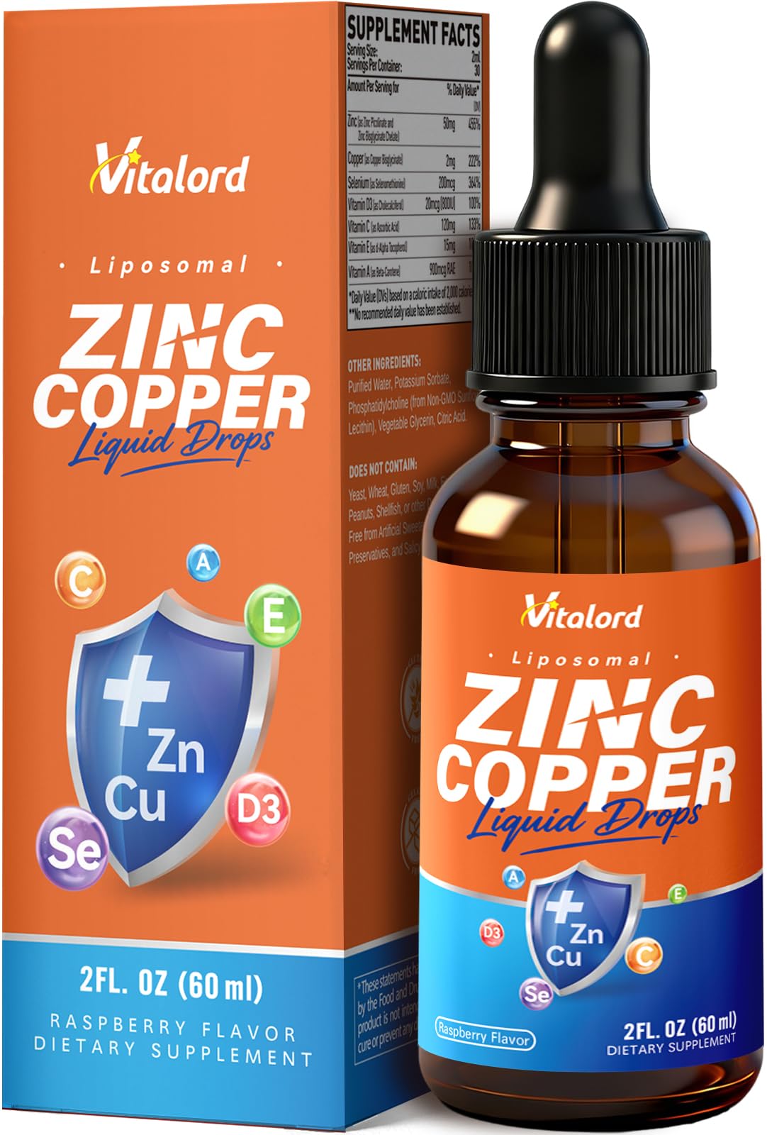 Liposomal zinc copper selenium supplement