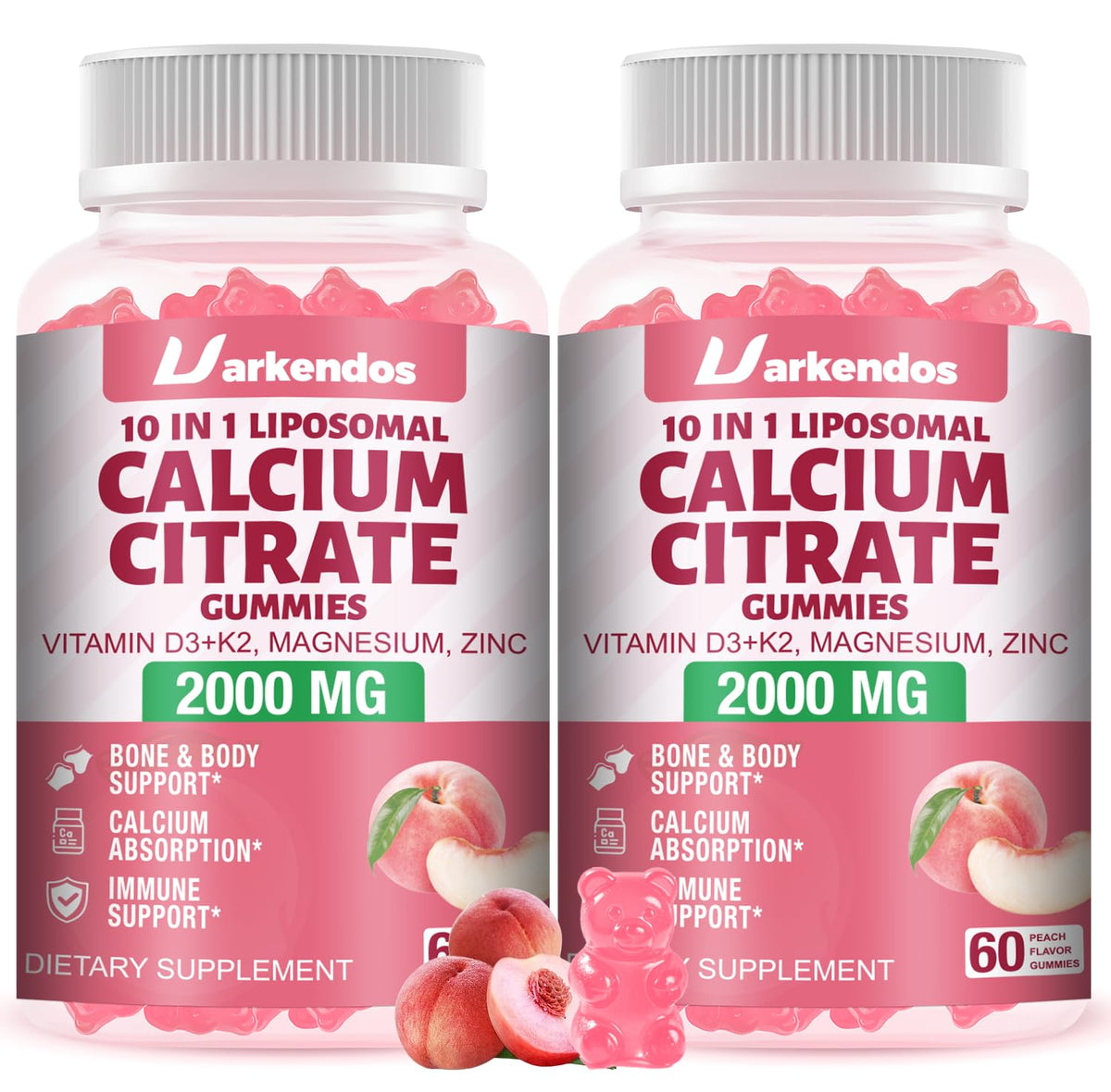 Liposome calcium citrate gummies for strong bones