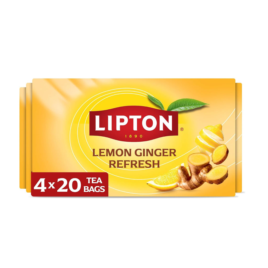Lipton lemon ginger herbal tea bags