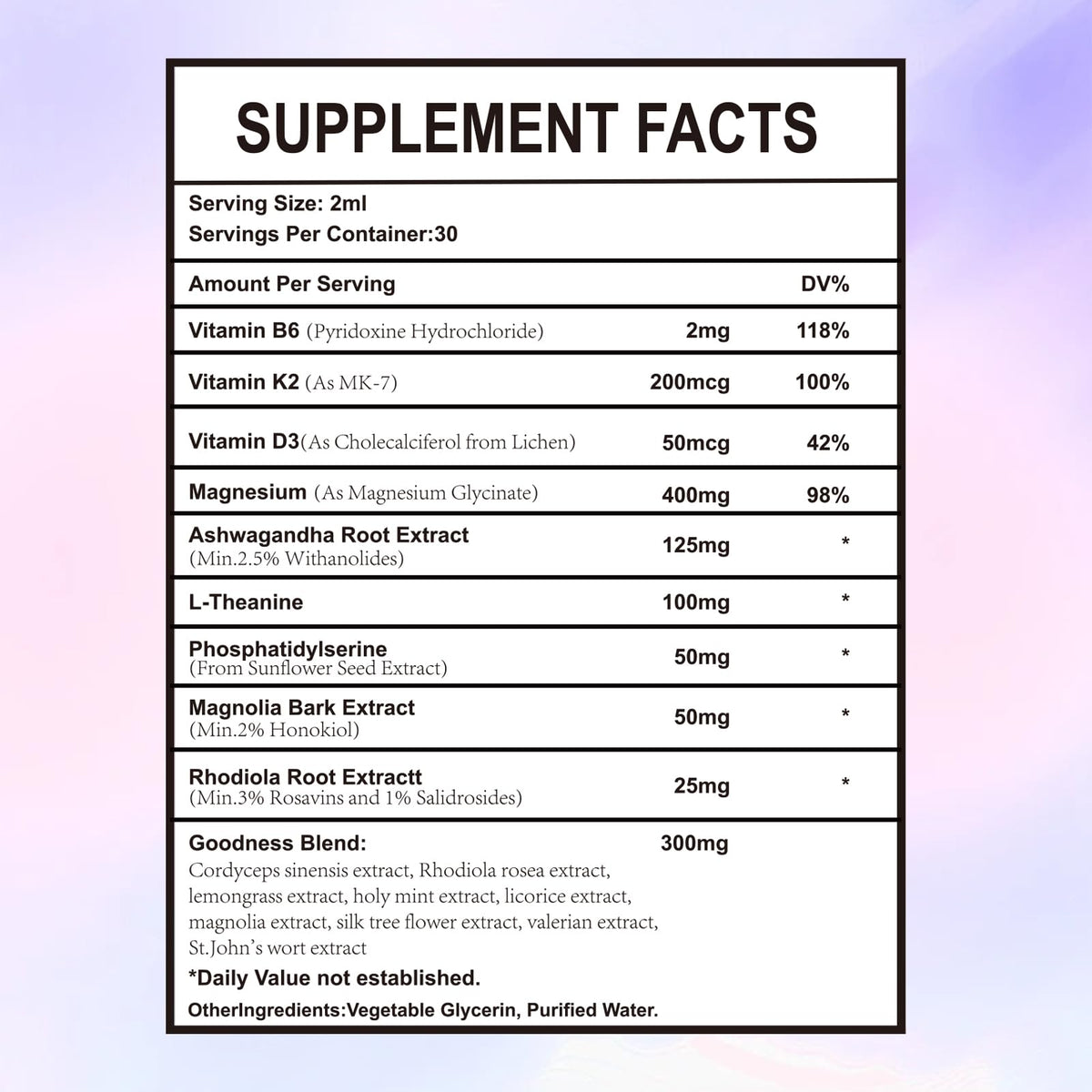 Liquid ashwagandha for wellness