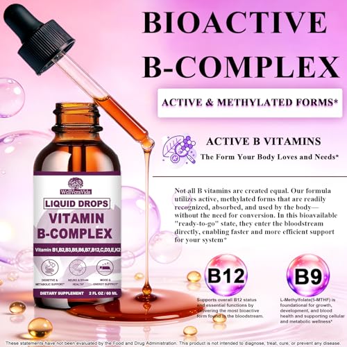 Liquid B Complex vitamins for absorption