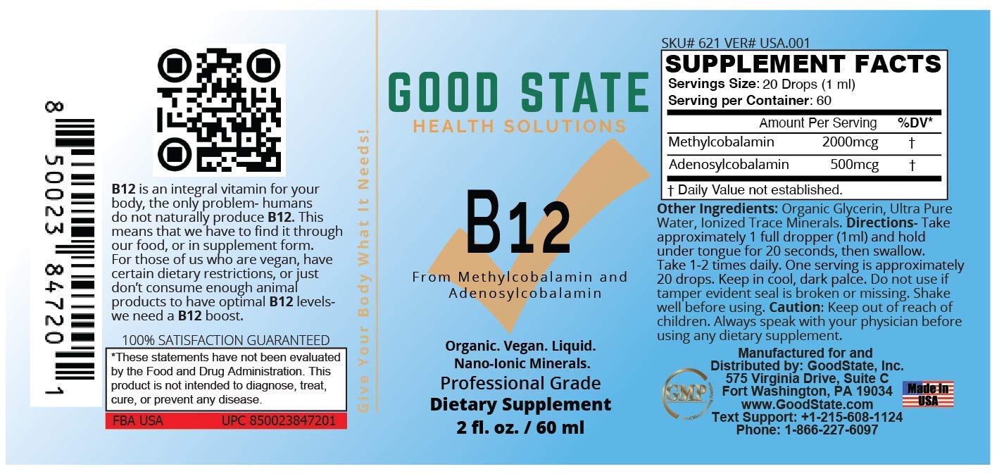 Liquid B12 for better absorption