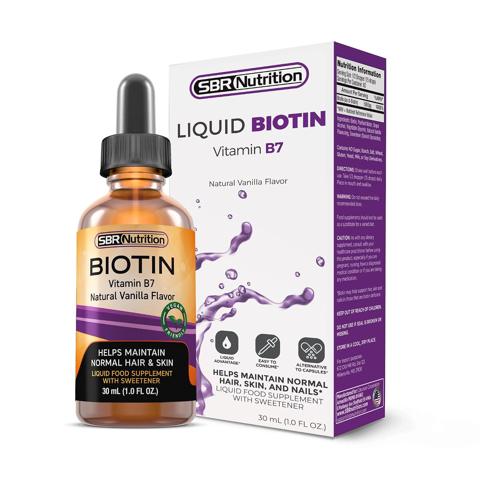 liquid biotin drops for skin health