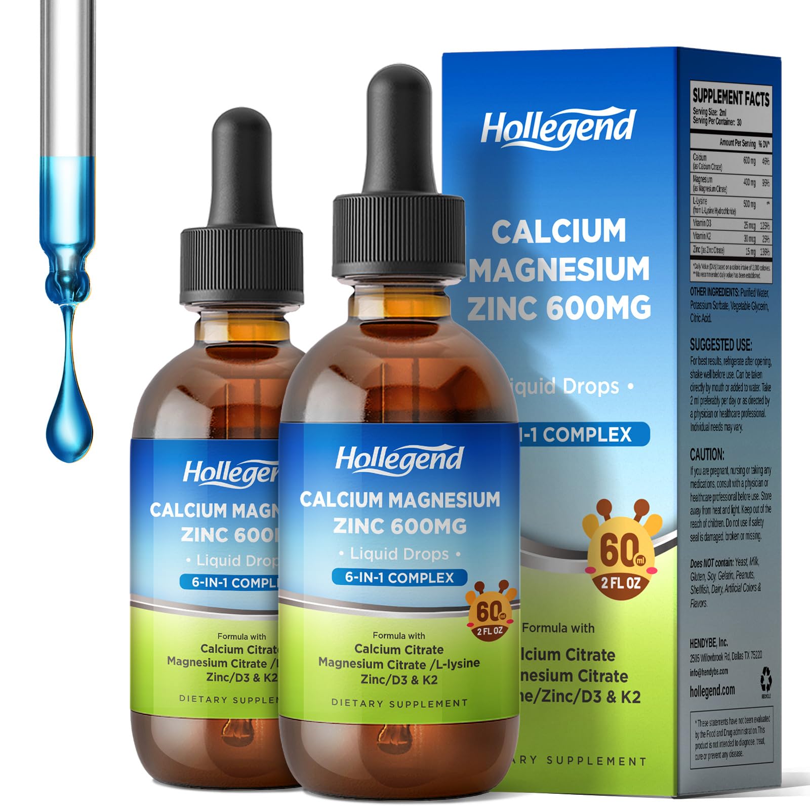 Liquid Calcium Citrate supplement with Vitamin D3
