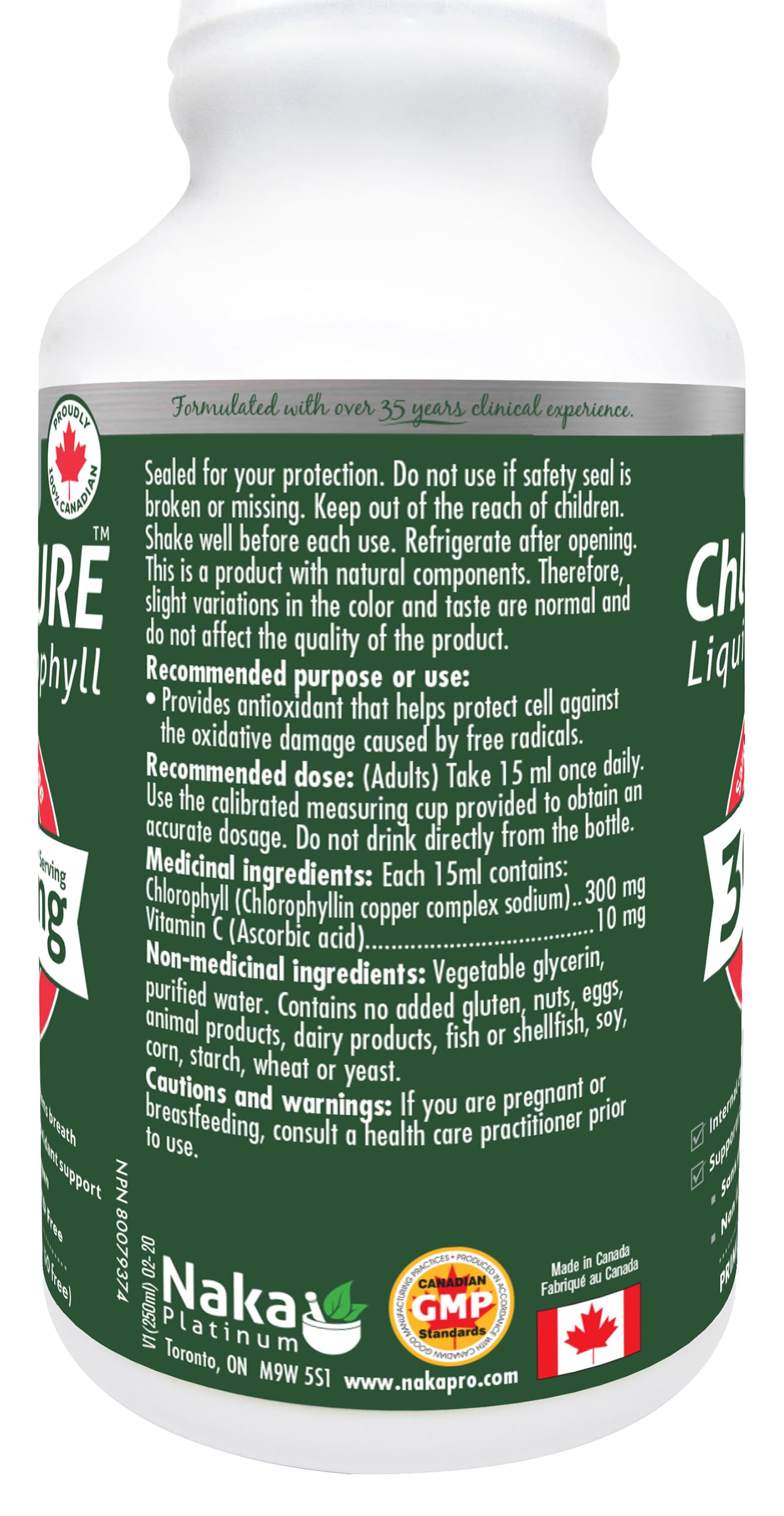 liquid chlorophyll antioxidant protection