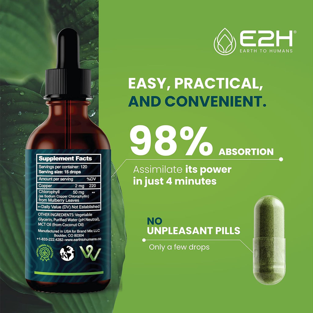 liquid chlorophyll drops for digestion