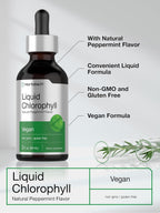 Liquid chlorophyll drops for vibrant skin