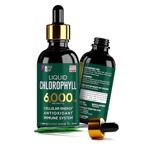 Liquid chlorophyll drops for wellness