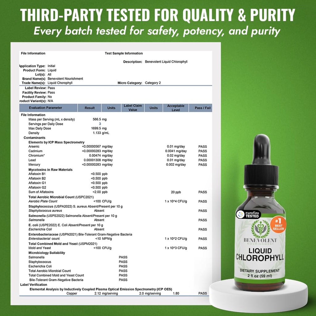 Liquid chlorophyll for energy boost