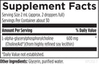 Liquid choline drops for energy boost