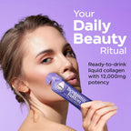 Liquid collagen peptides for beauty