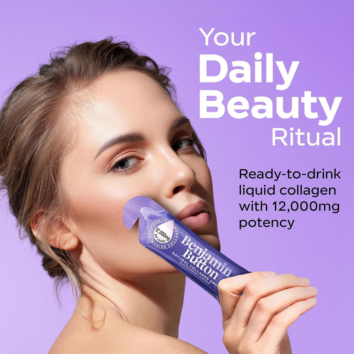 Liquid collagen peptides for beauty