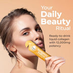 Liquid collagen peptides for beauty