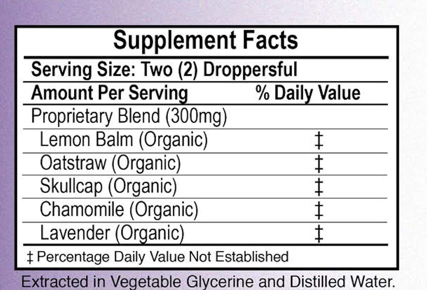 liquid drops featuring chamomile extract