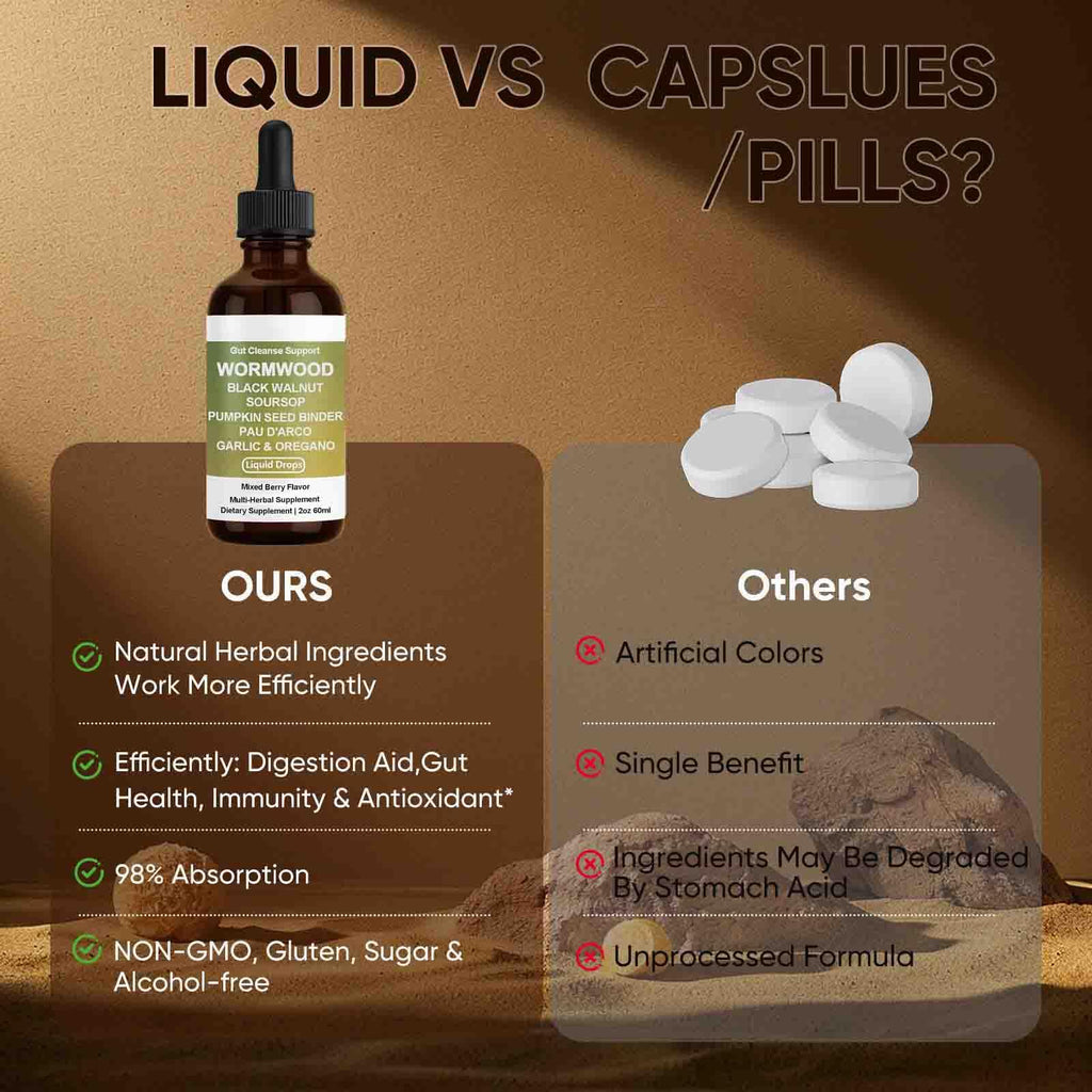 liquid drops for digestive support