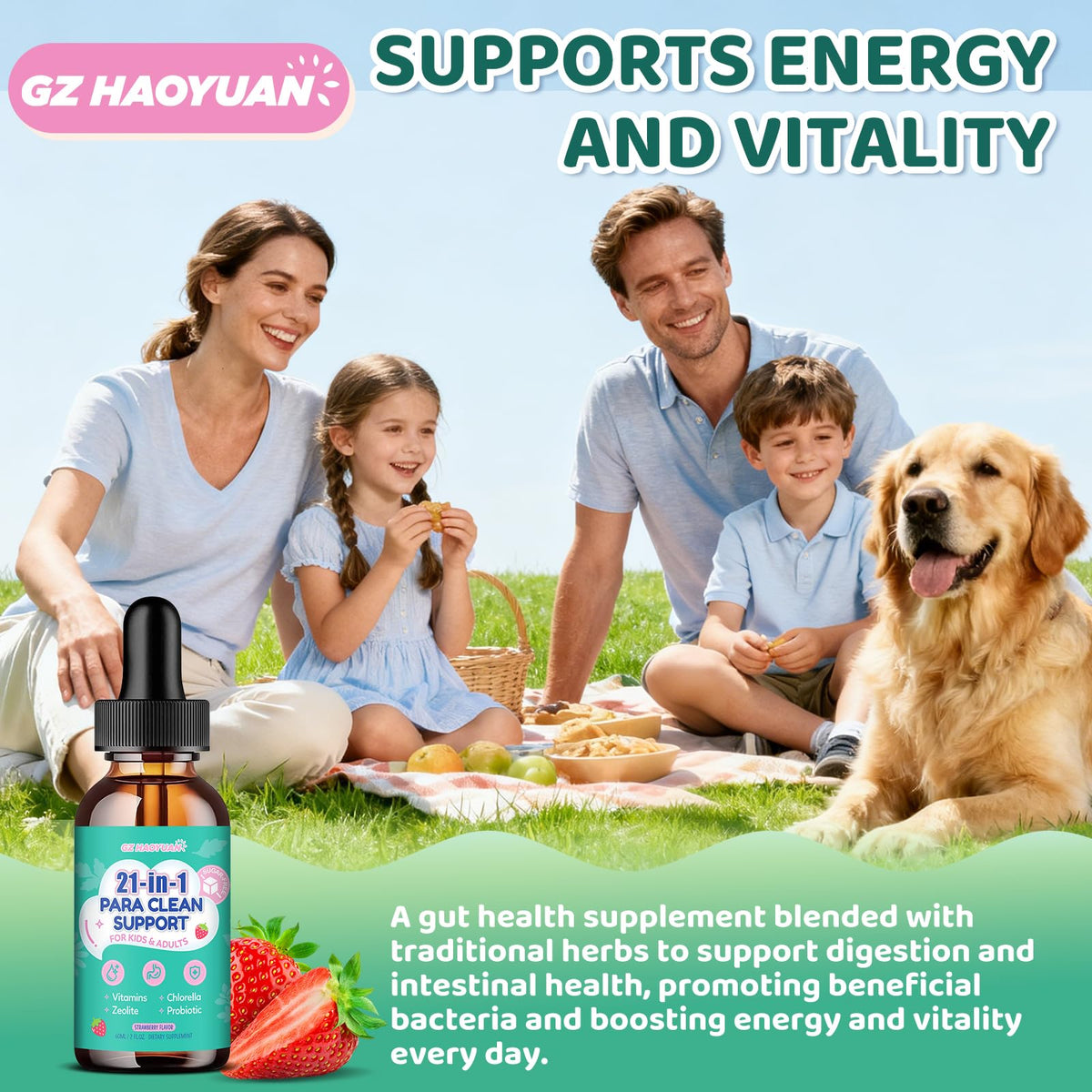 liquid drops for gut wellness