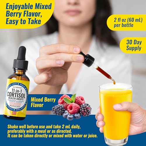 Liquid drops for managing cortisol levels