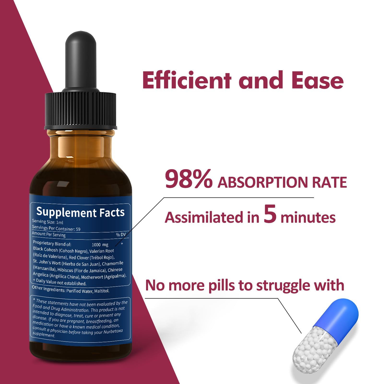 liquid drops for menopausal symptoms