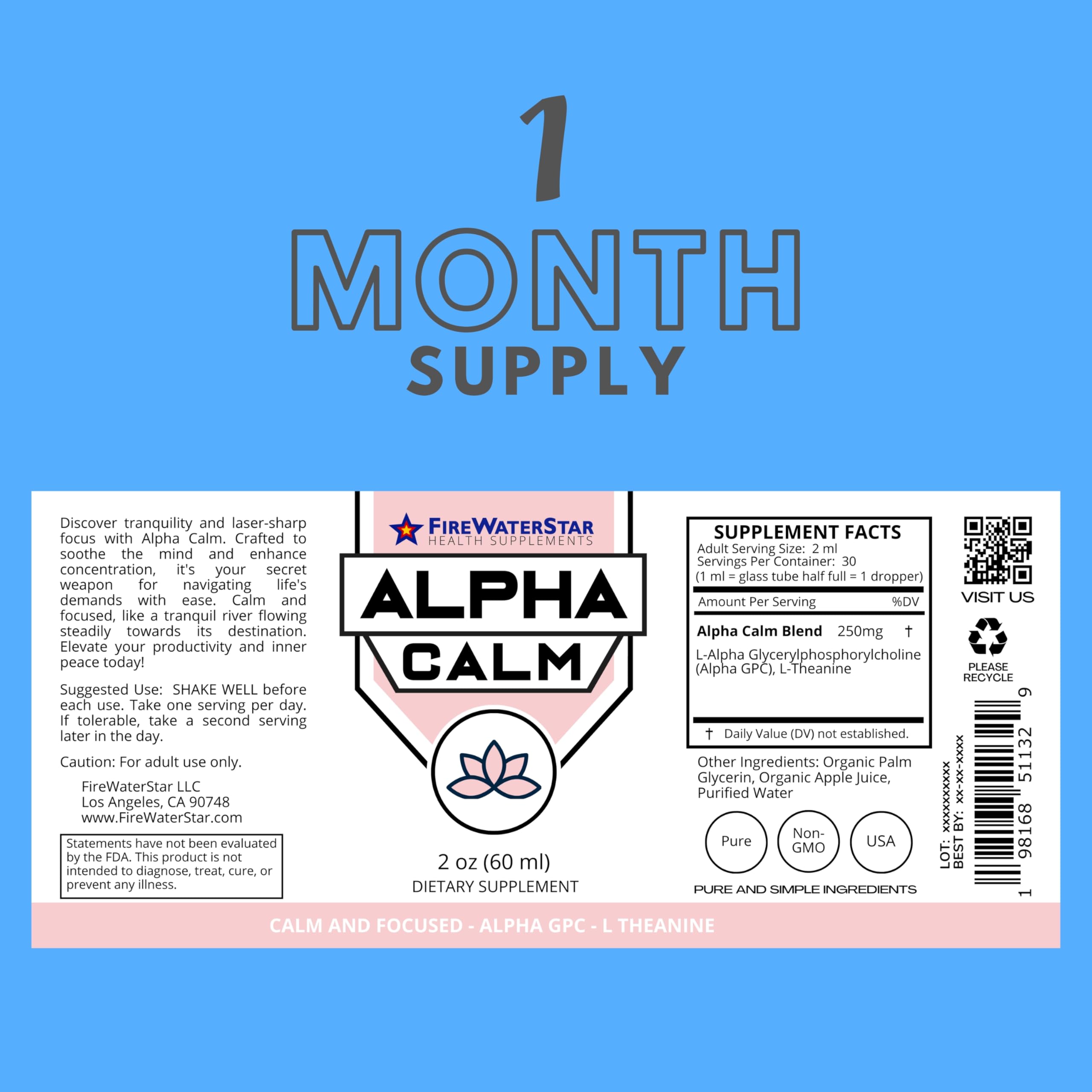 Liquid drops for mood and focus balance