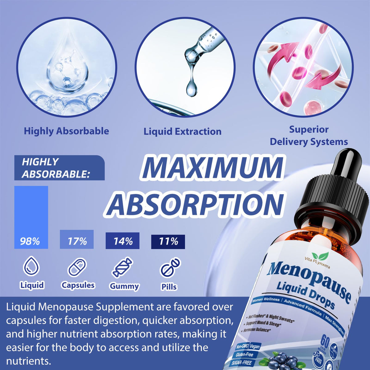 liquid drops for women's health support