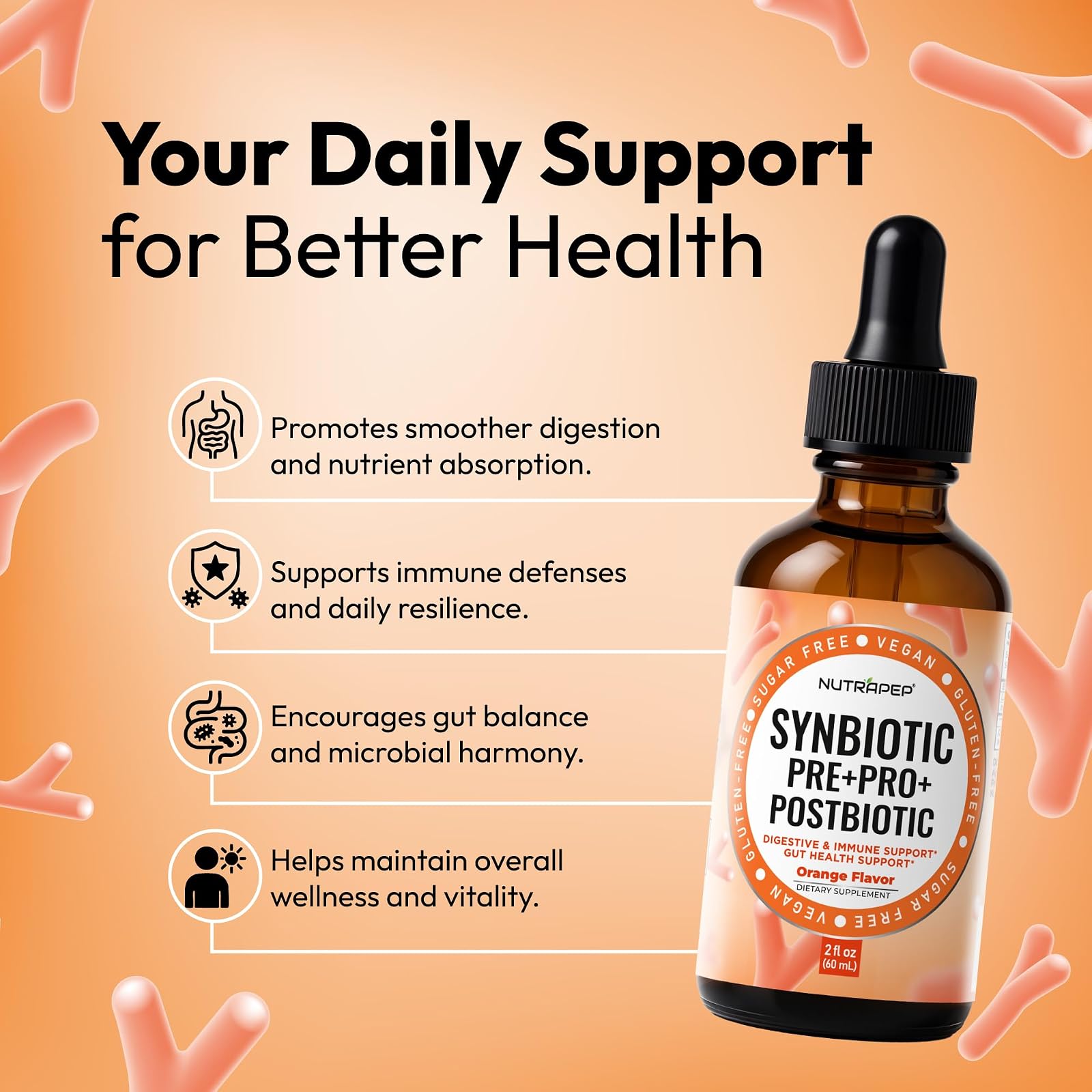 liquid drops to support digestive balance